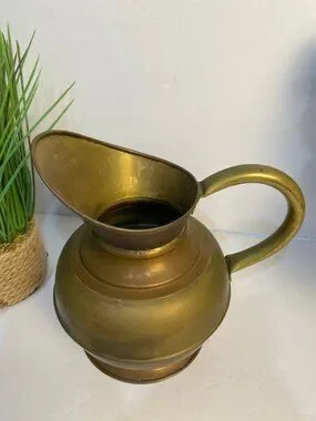 Source Unknown | Accents | Vintage Solid Brass Copper Pitcher Home ...